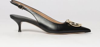Ferragamo Slingback-Pumps aus Leder mit niedrigem Absatz und Gancini-Logo