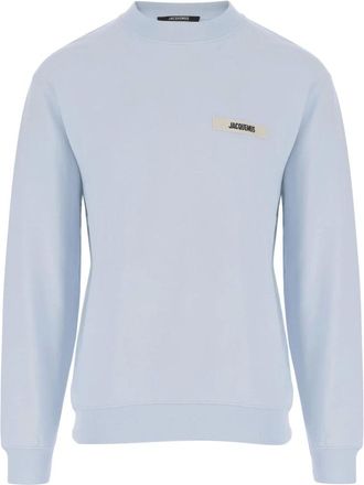 Jacquemus Homme, Sweatshirts et sweats &agrave; capuche, Bleu, Taille: L Le SweaT-shirt Gros Grain