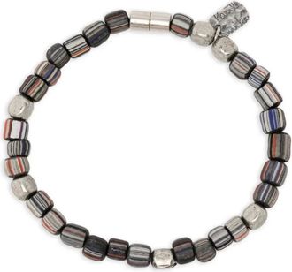 Paul Smith Homme, Accessoires, Gris, Taille: ONE Size Bracelet &agrave; perles ray&eacute;es