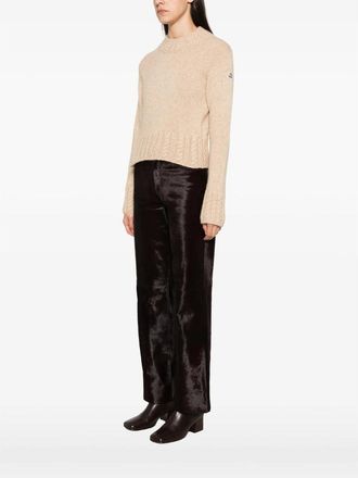 Moncler Ribbed Knit Sweater - Beige