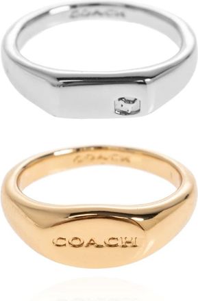 Coach Femme, Accessoires, Gris, Taille: 46 MM Ensemble de Deux Anneaux