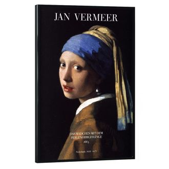 artboxONE Poster mit schwarzem Rahmen 30x20 cm Menschen Vermeer J. - Das M&auml;dchen - Bild jan gem&auml;lde jan