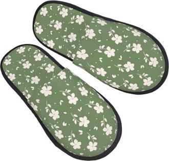Generic Chaussons Femme Homme Magnifiques Fleurs Blanches Chaussons DInt&eacute;rieur Antid&eacute;rapantes Confort Pantoufles Pour Invit&eacute;s, Pour Int&eacute;rieur Ext&eacute;rieur, Femme