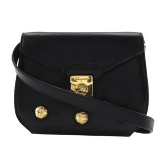 Ferragamo Sac bandouli&egrave;re en cuir Pre-owned - Femme - Pre-owned - Noir - Taille: ONE Size