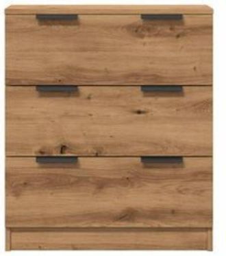 Les Tendances Commode 3 tiroirs moderne Karona 60cm - Choix raffiné pour un rangement efficace-Marron clair