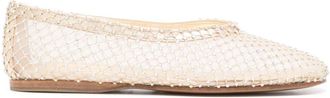 Forte_Forte Ballerinas mit Strass - Gold