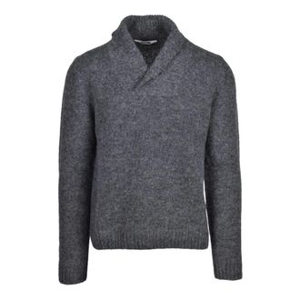 Mauro Grifoni Homme, Pulls, Gris, Taille: S Alpaga Laine Col Marin Pull