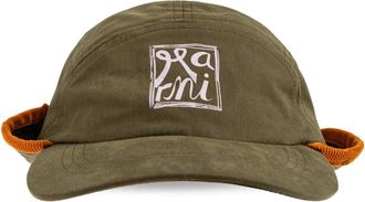 Marni Homme, Accessoires, Vert, Taille: S Casquette de baseball en gabardine avec prot&egrave;ge-oreilles
