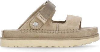 UGG Ugg, Femme, Chaussures, Beige, Taille: 37 EU Sandales en Cuir Su&eacute;d&eacute;