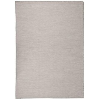 vidaXL Outdoor-Teppich Flachgewebe 140x200 cm Taupe Vidaxl