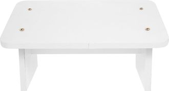 SOLUSTRE OUNONA Ergonomischer Holz Fu&szlig;st&uuml;tze Fu&szlig;hocker Warmwei&szlig; rutschfest Anti erm&uuml;dung Tritthocker f&uuml;r B&uuml;ro und Zuhause Breiter Fu&szlig;tritt f&uuml;r Erwachsene Stabi