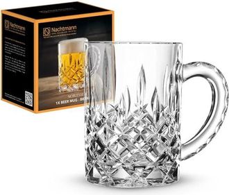 Nachtmann Bierkrug mit Schliffdekoration, Bierglas, Kristallglas, 600 ml, Noblesse, 0095635-0, Durchsichtig