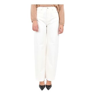 Max Mara Femme, Jeans, Blanc, Taille: 40 FR High Waist Jeans droits