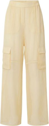 Pinko Pinko, Femme, Pantalons, Jaune, Taille: 38 FR Pantalon Cargo Semi-transparent