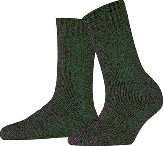 Falke Damen Socken Marble Cloud W So Wolle Baumwolle gemustert 1 Paar, Gr&uuml;n Artichoke 7436, 39-42