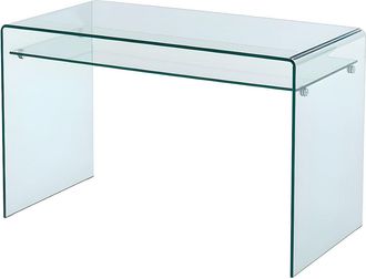 Vente-Unique Vente-Unique-Schreibtisch mit 1 Ablage - Glas - STILEOS