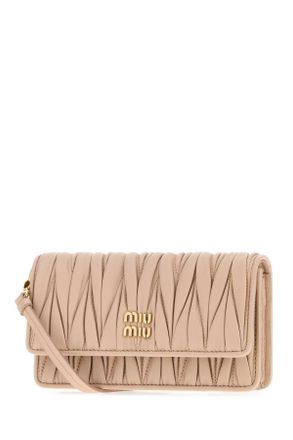 Miu Miu Quilted Nappa Leather Crossbody Bag - Powder Pink