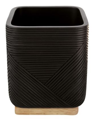 Kleine Wolke Zahnputzbecher Crossover, Accessoires, Farbe Schwarz, Material: Polyresin, Bambus