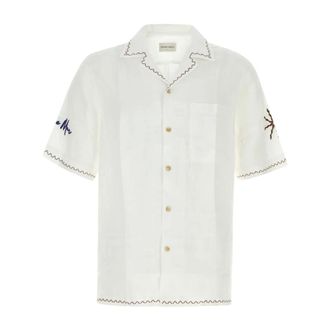 Frescobol Carioca Chemise Alves en lin - Homme - Chemises - Blanc - Taille: XL