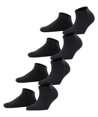 Esprit Damen Sneakersocken Solid W Sn Baumwolle kurz einfarbig Multipack, Schwarz Black 3000, 36-41