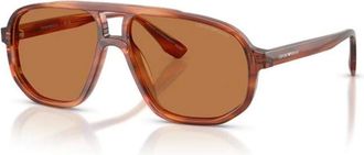 Emporio Armani Homme, Accessoires, Brun, Taille: 57 MM Ea4263U Lunettes de soleil Aviateur