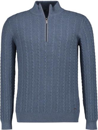 Ragman Herren Pullover blau unifarben