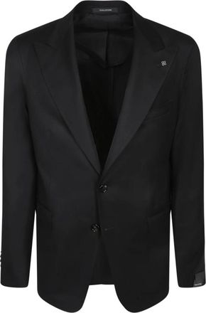 Tagliatore Homme, Vestes, Noir, Taille: 2XL Tissu en laine et soie. Deux boutons