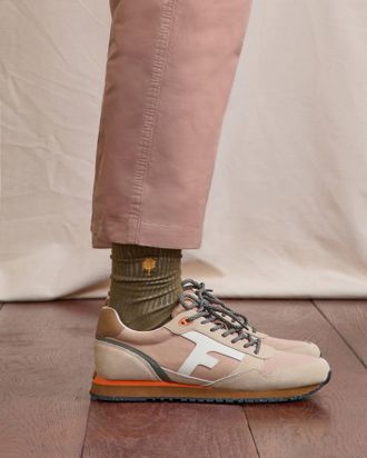 Faguo Chaussettes kaki fonc&eacute; coton
