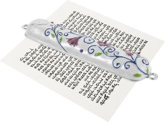 Valiclud Handbemalte J&uuml;dische T&uuml;rrolle mit Koscherer Gebetsrolle Metall T&uuml;rpfostenrolle Haussegenrolle f&uuml;r Einzug und Religi&ouml;se Dekoration