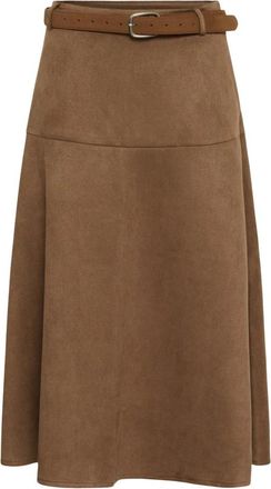 Cream Midirock - - Skirts - Damen - Braun - 2XL