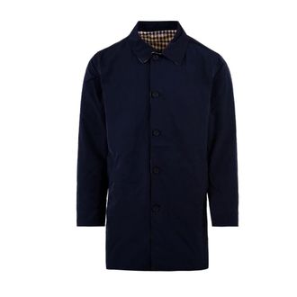 Aquascutum Homme, Manteaux, Bleu, Taille: 2XL Iconic Reversible Trench Jacket