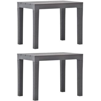 vidaXL Bancs de jardin 2 pcs Moka Plastique