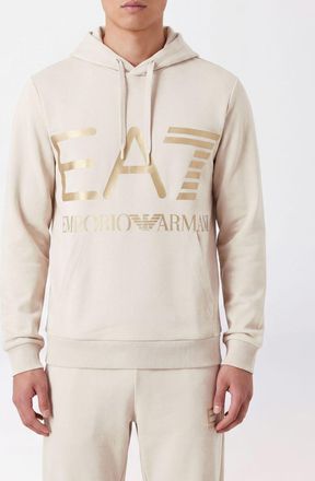Emporio Armani Slim-Fit Baumwoll-Hoodie mit Kontrast-Logo