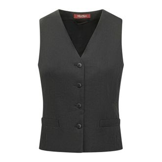 Max Mara &Auml;rmellose Weste - - Suits - Damen - Schwarzk - 2XS