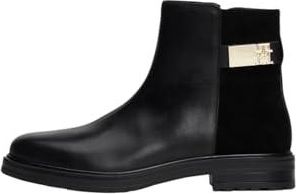 Tommy Hilfiger Bottes Basses Femme en Cuir, Noir (Black), 37