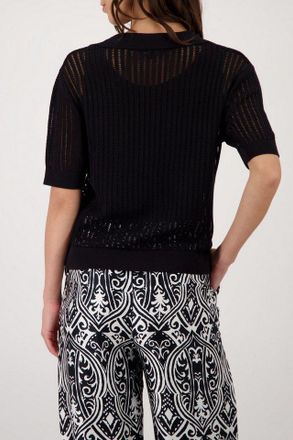 Monari Kurzarmpullover Mit Polokragen