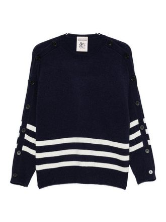Semicouture Pull Col Rond - Bleu Fonc&eacute;