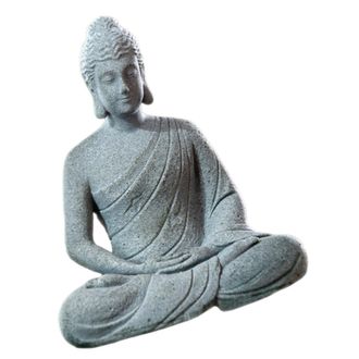 Cabilock Aquarium Buddha Statue Dekoration aus Harz Kleine Sitzende Buddhaskulptur für Fischbecken Traditionelle Zen-Figur als Fischglas Deko Geeignet für Wohn