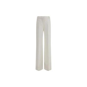 Ermanno Scervino Femme, Pantalons, Blanc, Taille: 38 FR Pantalon Palazzo en Viscose L&eacute;g&egrave;re