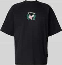 Carlo Colucci Oversized T-Shirt mit Label-Print