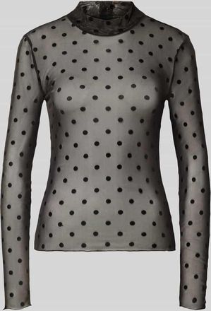 Pieces Slim Fit Langarmshirt mit Allover-Muster Modell JESHI