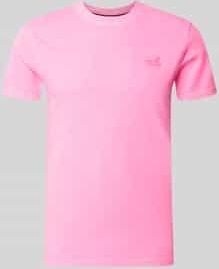 Superdry T-Shirt mit Rundhalsausschnitt und Label-Stitching