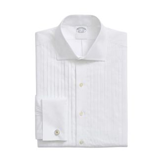 Brooks Brothers Baumwoll-Smokinghemd mit Biesen und Haifischkragen in Slim Fit - - Shirts - Herren - Wei&szlig; - XS