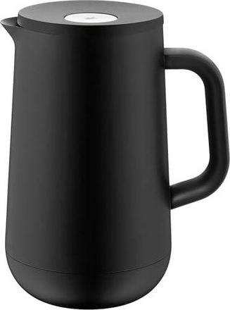 WMF Impulse Thermoskanne schwarz 1l, Isolierkanne für Tee oder Kaffee, Druckverschluss, Teekanne Thermoskanne hält Getränke 24h kalt & warm