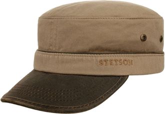 Stetson Katonah Cotton Army Cap Damen/Herren - Baumwollcap gr&ouml;&szlig;enverstellbar - Armycap Sommer/Winter - Kappe 100% Baumwolle - Military-Cap Used Look - Baumwol