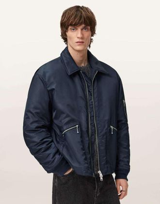 AllSaints Fallon - Bomber - Bleu clair de lune