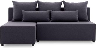Generic Ecksofa NOBU mit schlaffunktion - Funktionelles Design - Auswahl an Farben - Bettkasten - Rückenkissen - dekorative Kissen (LUX 06)