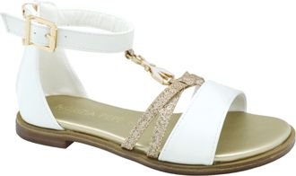 Patrizia Pepe Mädchen Pj293.27_35 Sandal, Metallic, 35 EU Schmal