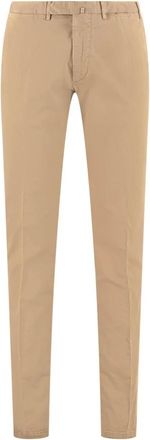 THE (ALPHABET) Pantalon Chino Classique en Serg&eacute; - Homme - Pantalons - Brun - Taille: L