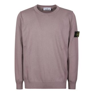 Stone Island Homme, Pulls, Violet, Taille: XL Soft Cotton Crewneck Sweater